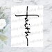 Faith Cross - Cursive Cross - Faith Sublimation Transfer - 8.5" X 11 ...