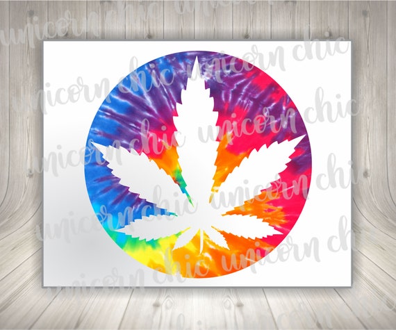 Tye Dye Marijuana Leaf Sublimation Transfer Weed Sublimation - Etsy