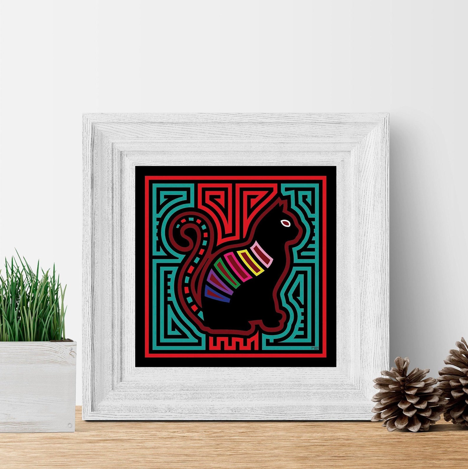 Cat Mola-Inspired Art Print Cat Art | Etsy