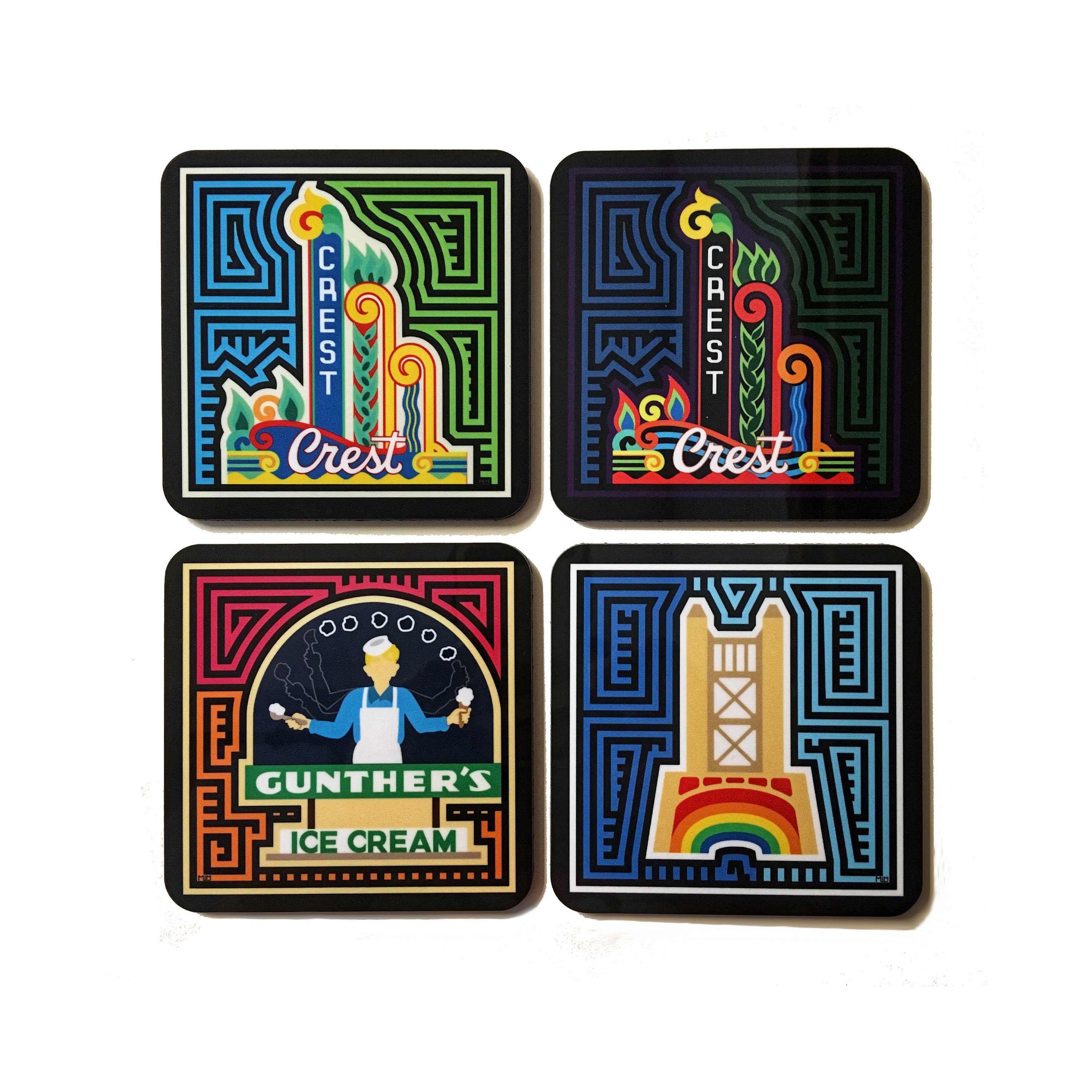 Sets of Sacramento and California Themed Coasters - 14 Designs ...