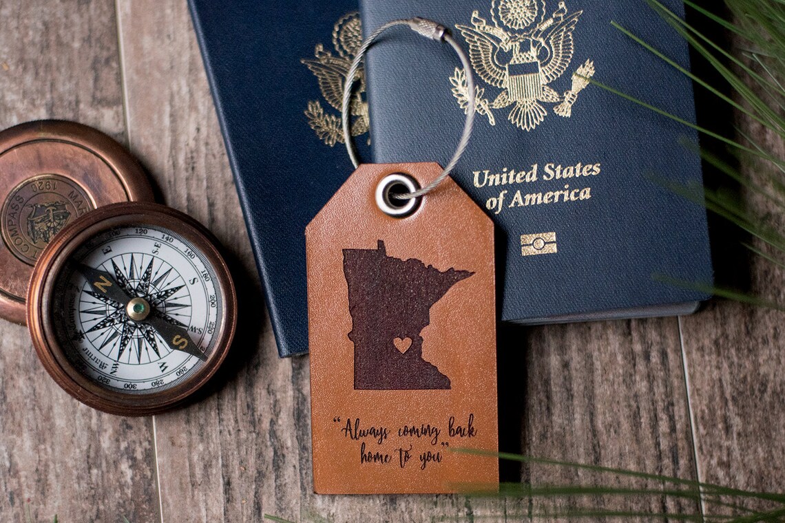 Custom Luggage Tags Personalized, Leather Luggage Tags, Luggage Tag ...