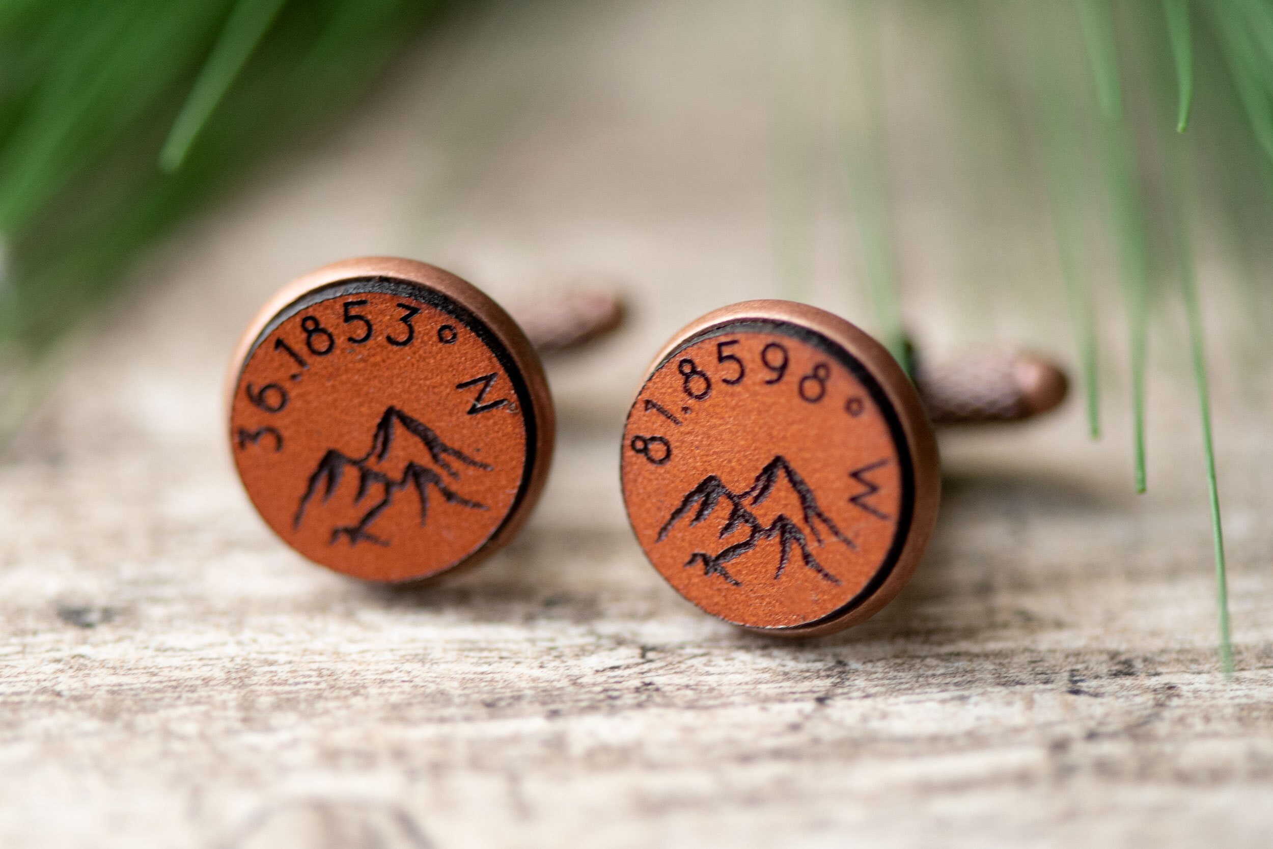 Mountain Coordinate Cufflinks Groom Gift Groomsmen gift | Etsy