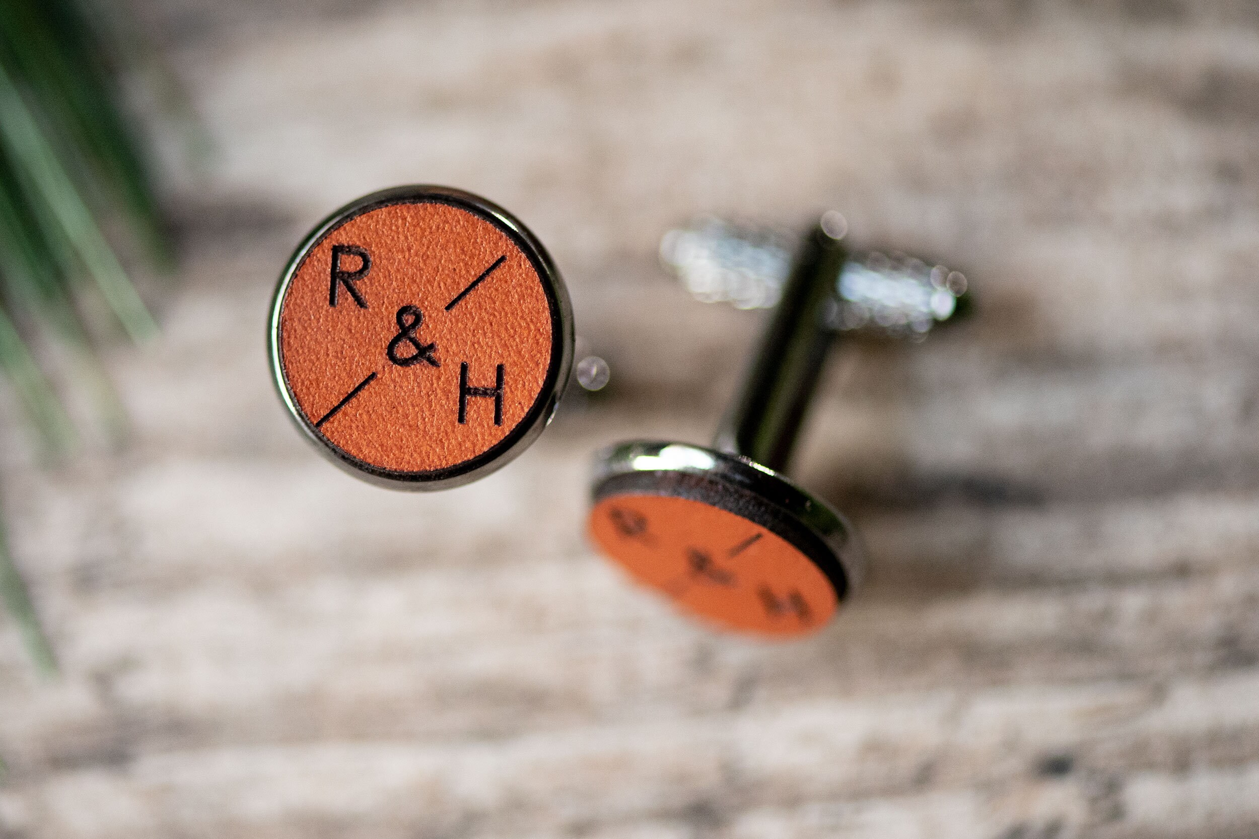 Custom Leather Cuff Links Personalized Cufflinks Groom Gift | Etsy