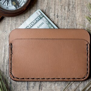 Handmade Leather Card Wallet, Custom Personalized Card Holder | Compass ...