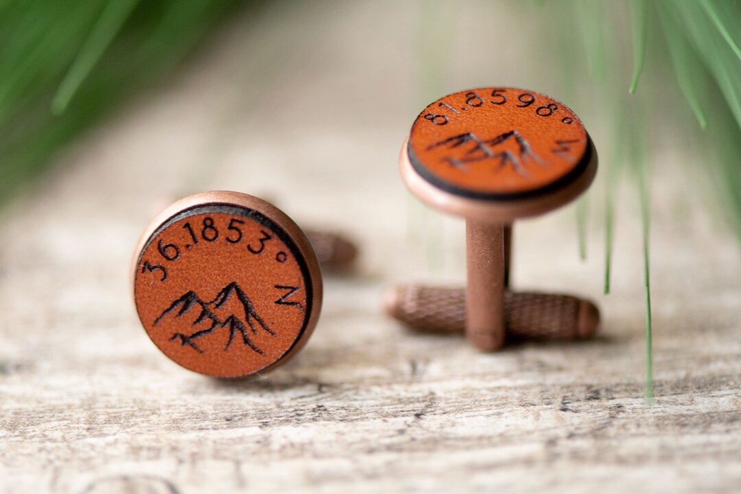 Mountain Coordinate Cufflinks, Groom Gift, Groomsmen Gift - Etsy