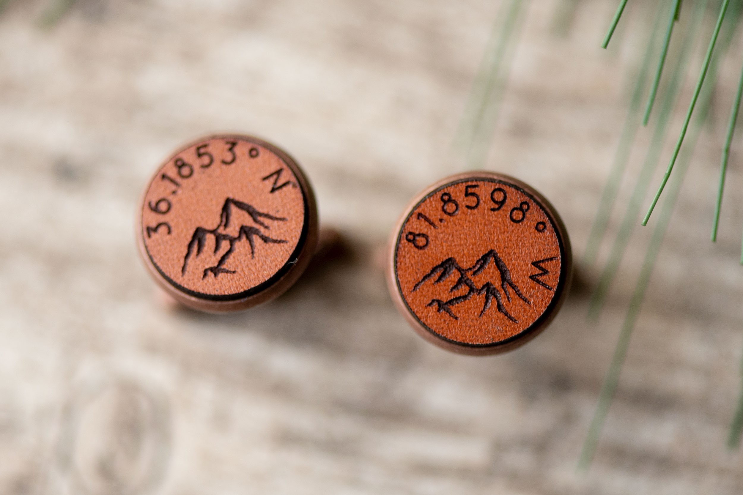 Mountain Coordinate Cufflinks Groom Gift Groomsmen gift | Etsy