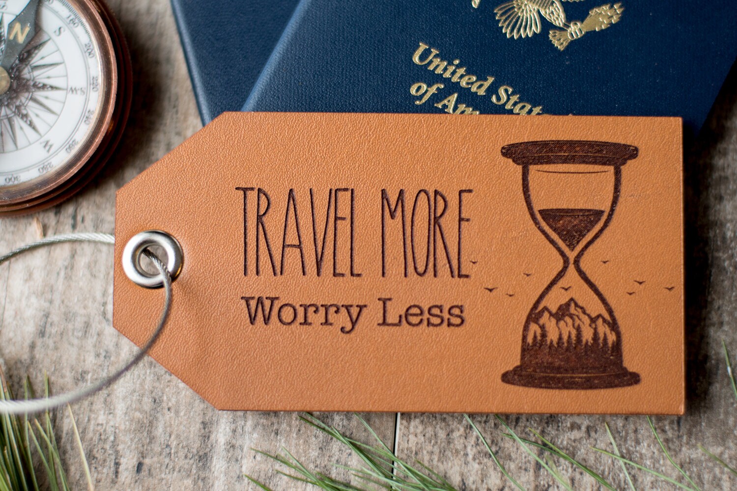 Custom Personalized Leather Luggage Tag | Travel More, Worry Less - Etsy