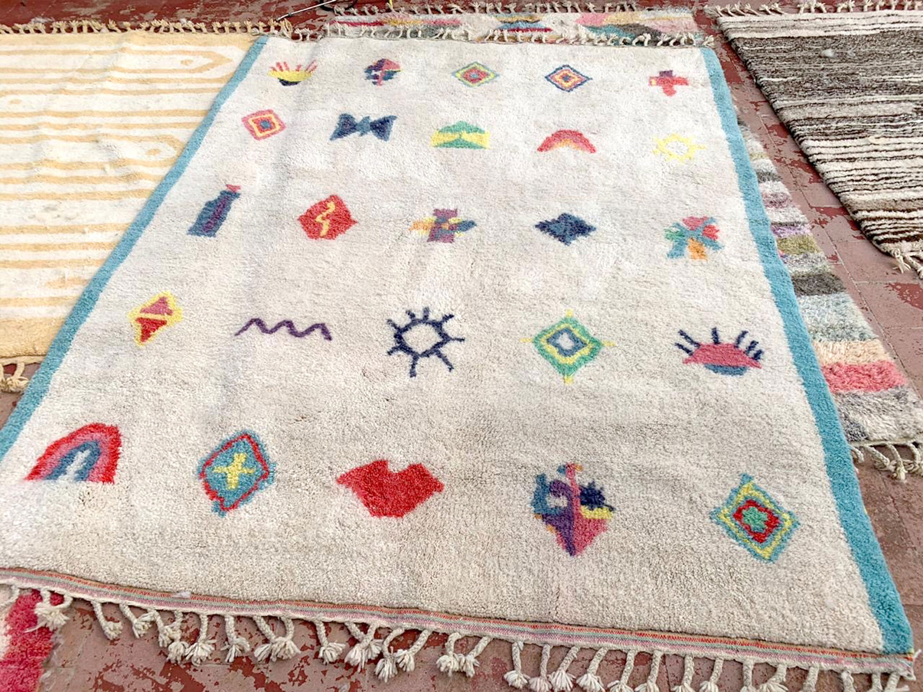 Bright Moroccan Rug Colorful Moroccan Rug Colorful Area Rug - Etsy