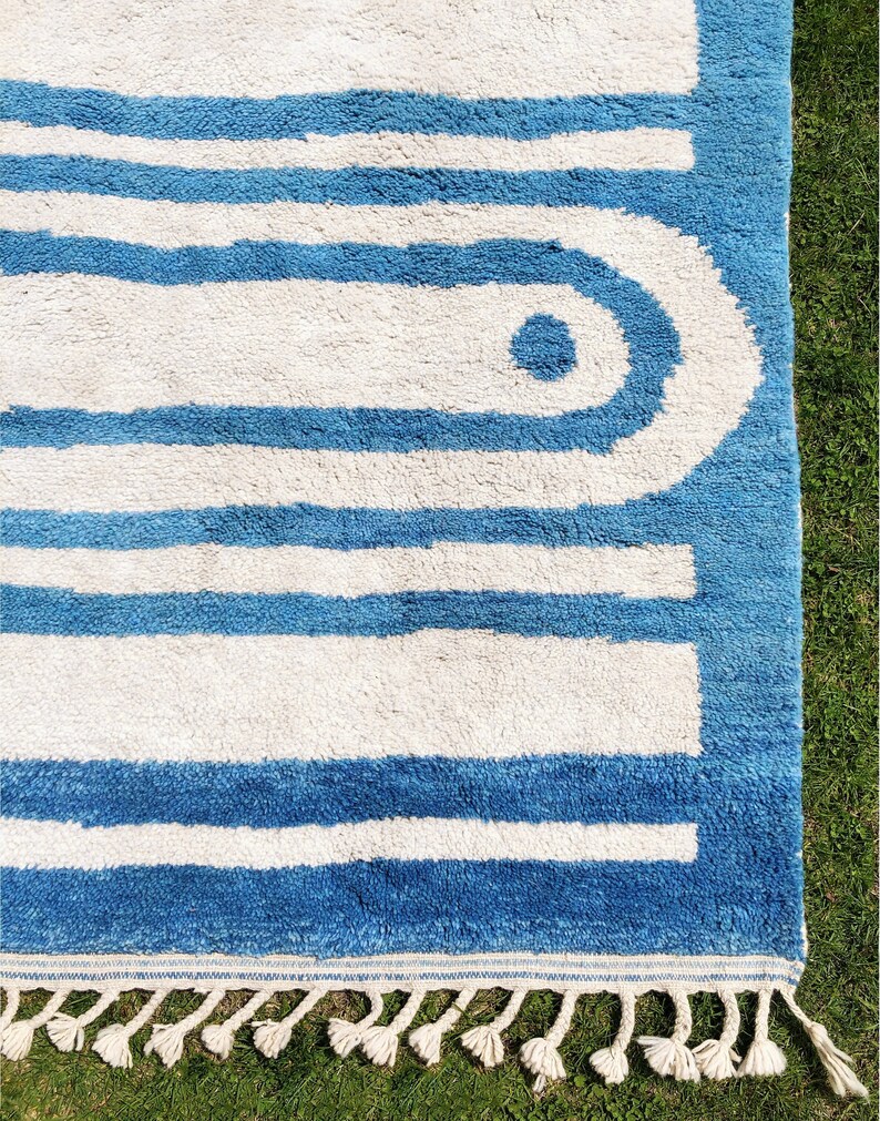 Blue Moroccan Rug, Aqua Moroccan Rug, Blue Berber Rug, Blue Wool Rug ...