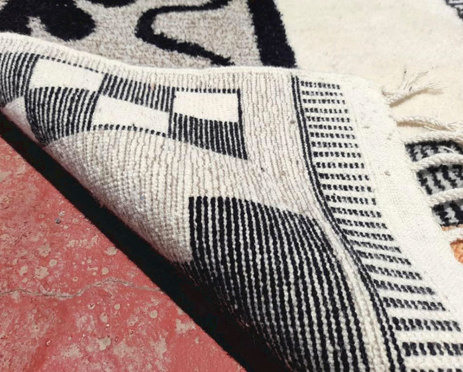 Checkered Rug Checker Print Moroccan Rug Rust Moroccan Rug - Etsy