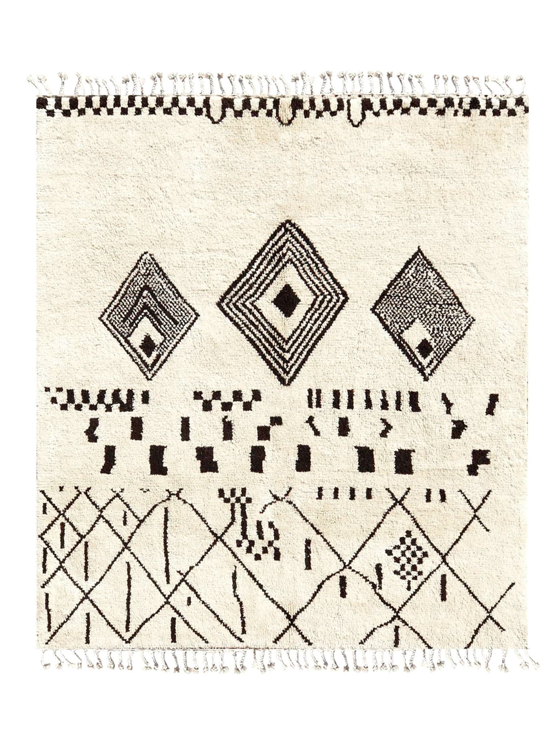 Beni Ourian Black Moroccan Rug Moroccan Rug Diamond Beni - Etsy