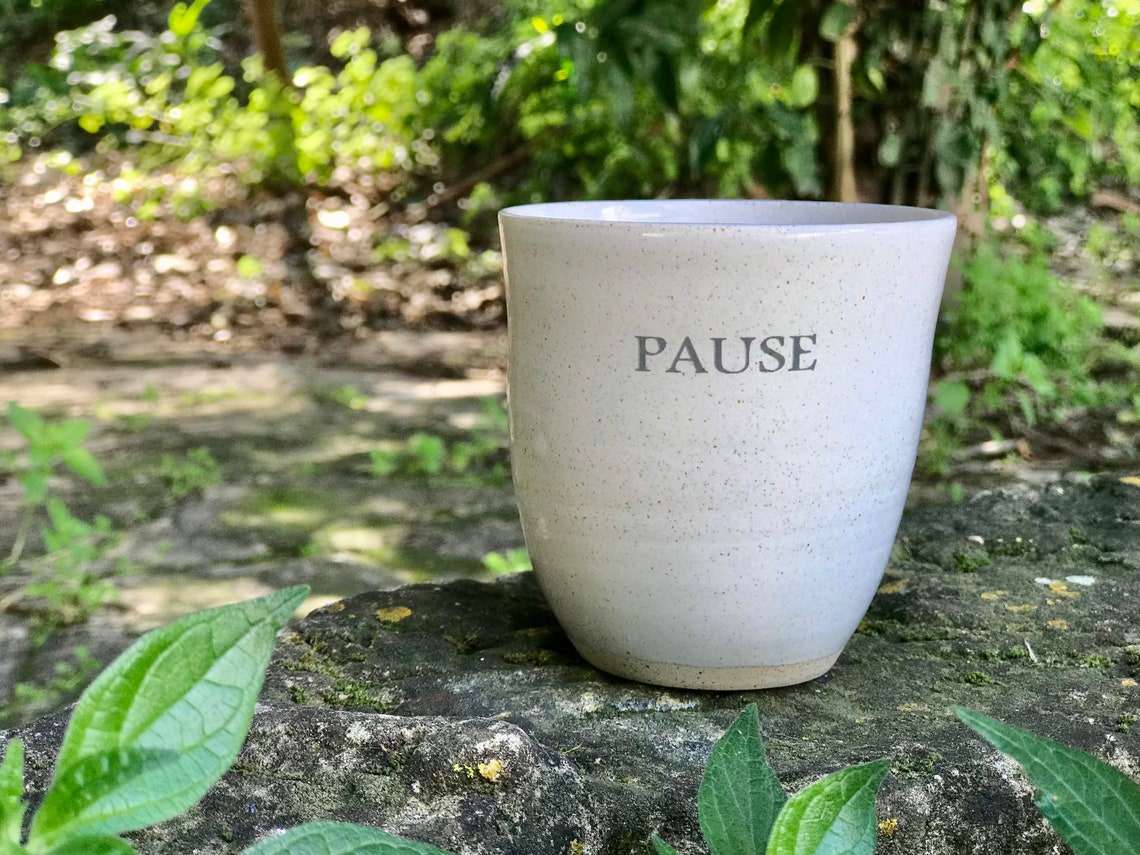 Stoneware Ceramic mugs Handmade Pottery Drinkware pause mug | Etsy