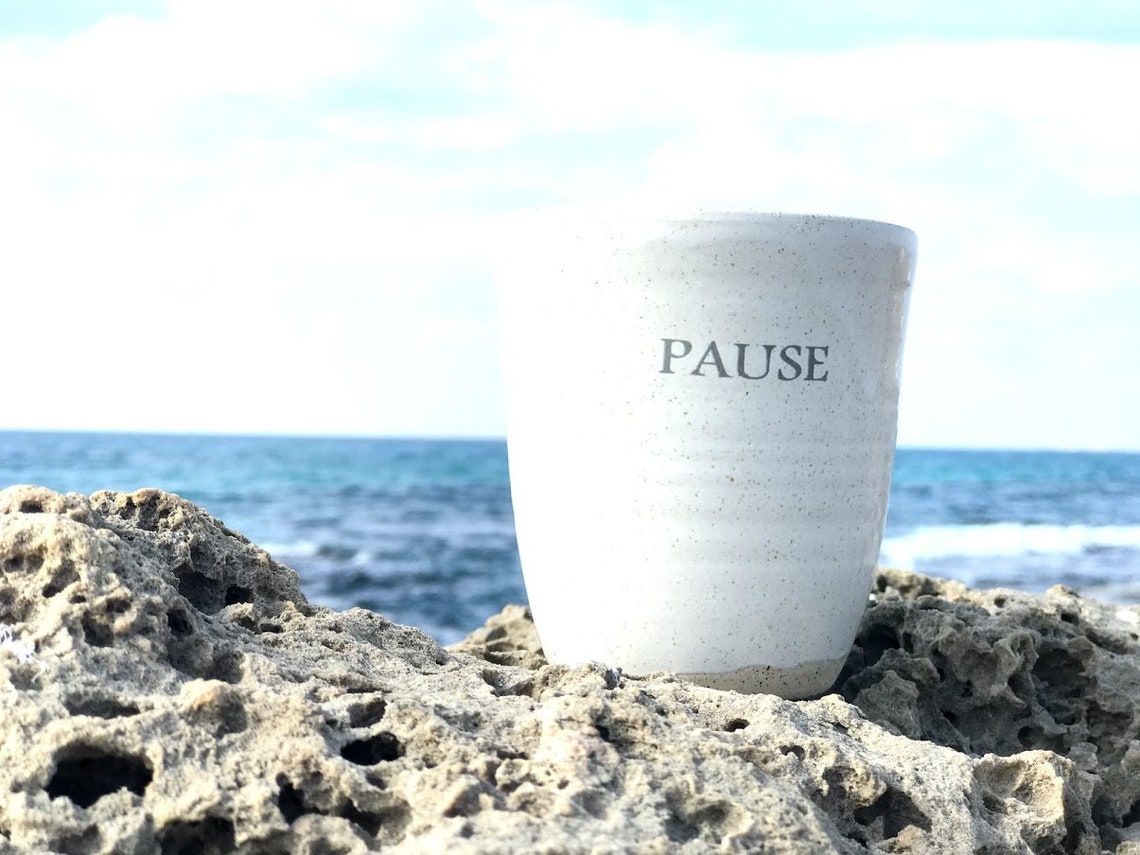 Stoneware Ceramic mugs Handmade Pottery Drinkware pause mug | Etsy