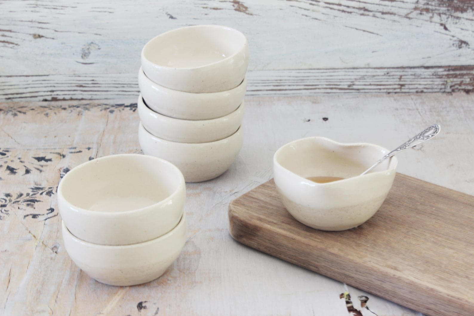 Set of Small White Ceramic Bowls White Serving Tapas Bowls - Etsy
