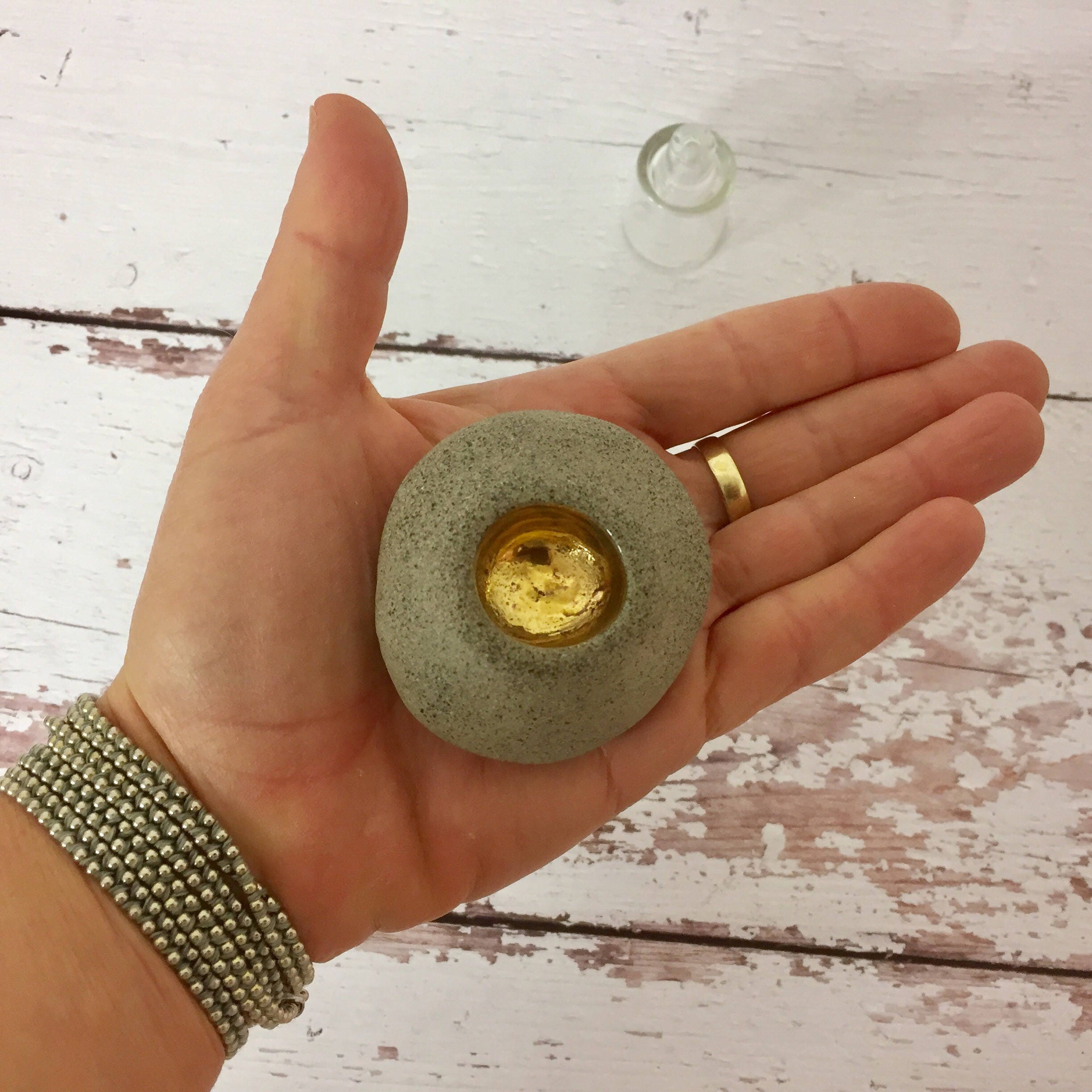 Trendy Pair of Shabbat Candlesticks Ceramic & Gold | Etsy