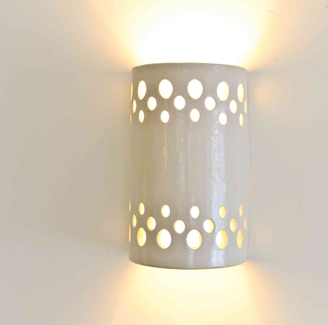 Ceramic Wall Light Lamp Half Cylinder Ceramic Custom Wall | Etsy