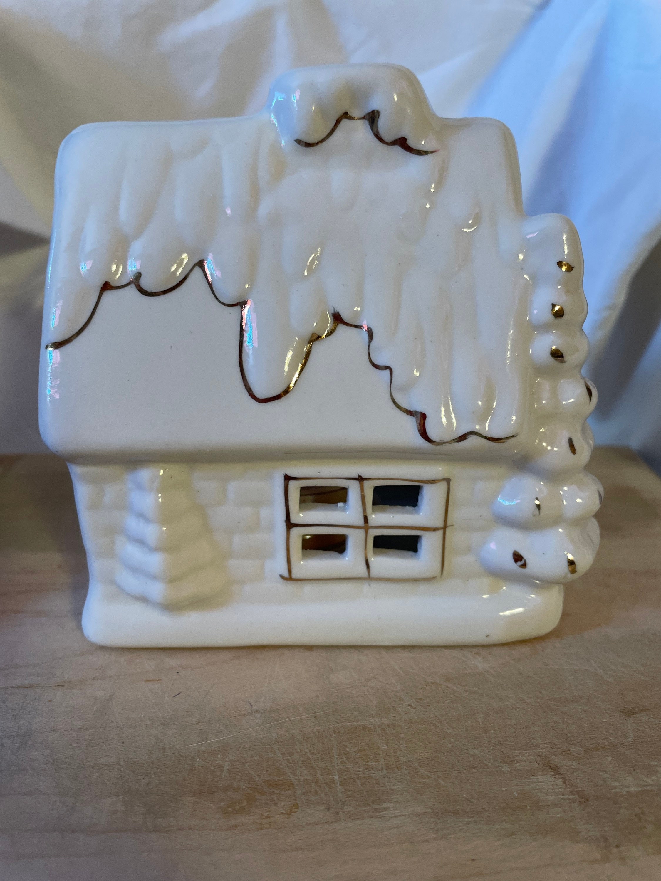 Vintage Winter Santa House - Etsy