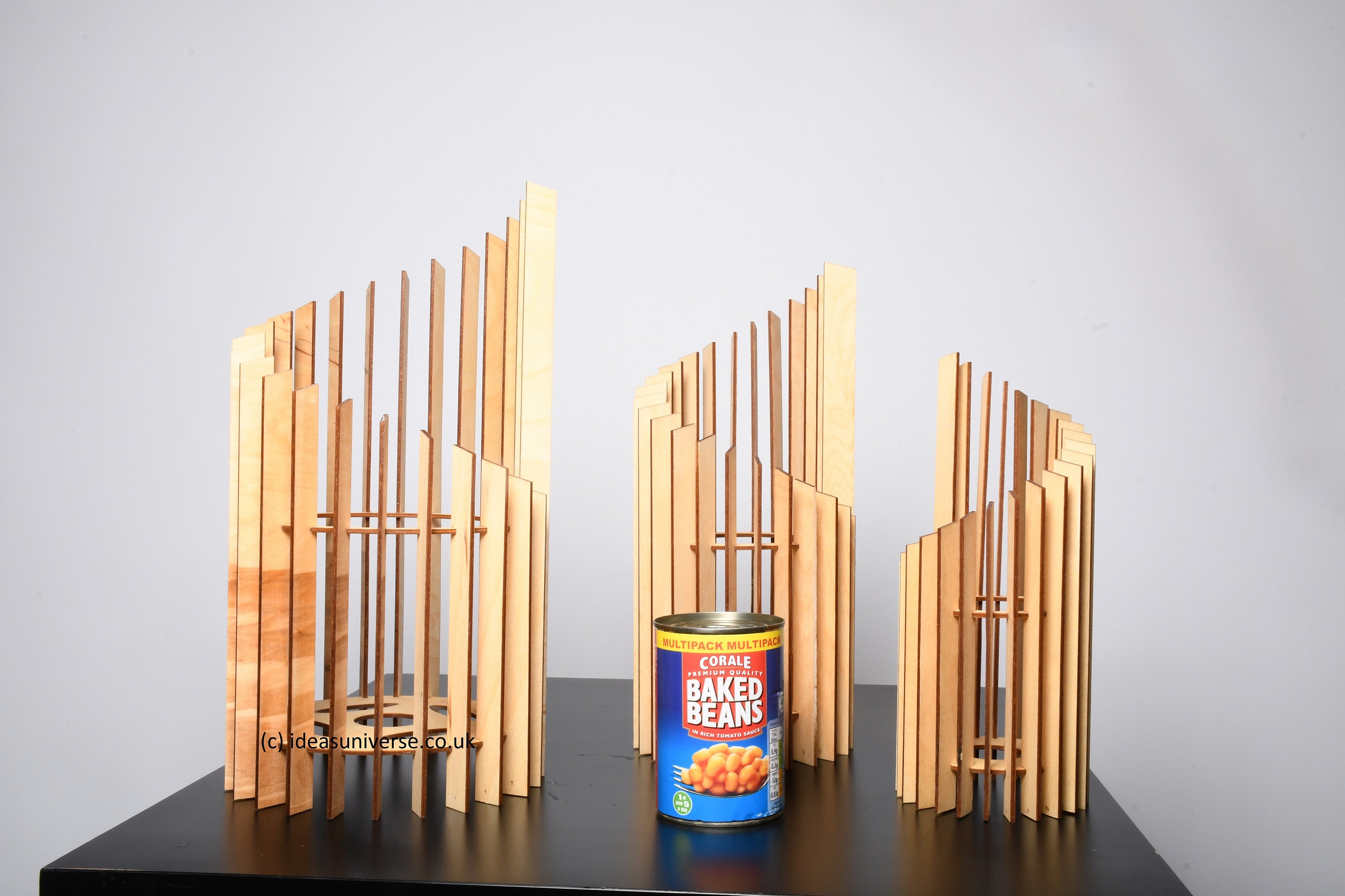 Tube Pendant Light Shade / Lamp Shade Kit in Birch Wood, 29-37cm Tall ...