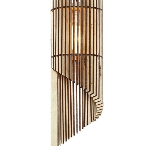 Tube Pendant Light Shade / Lamp Shade Kit in Birch Wood - Etsy UK