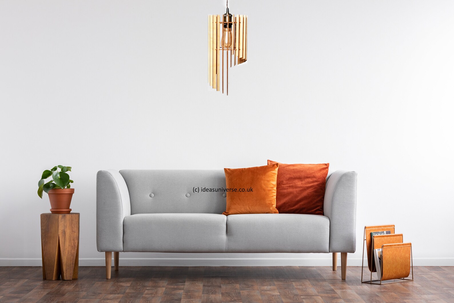 Tube Pendant Light Shade / Lamp Shade Kit in Birch Wood, 29-37cm Tall ...