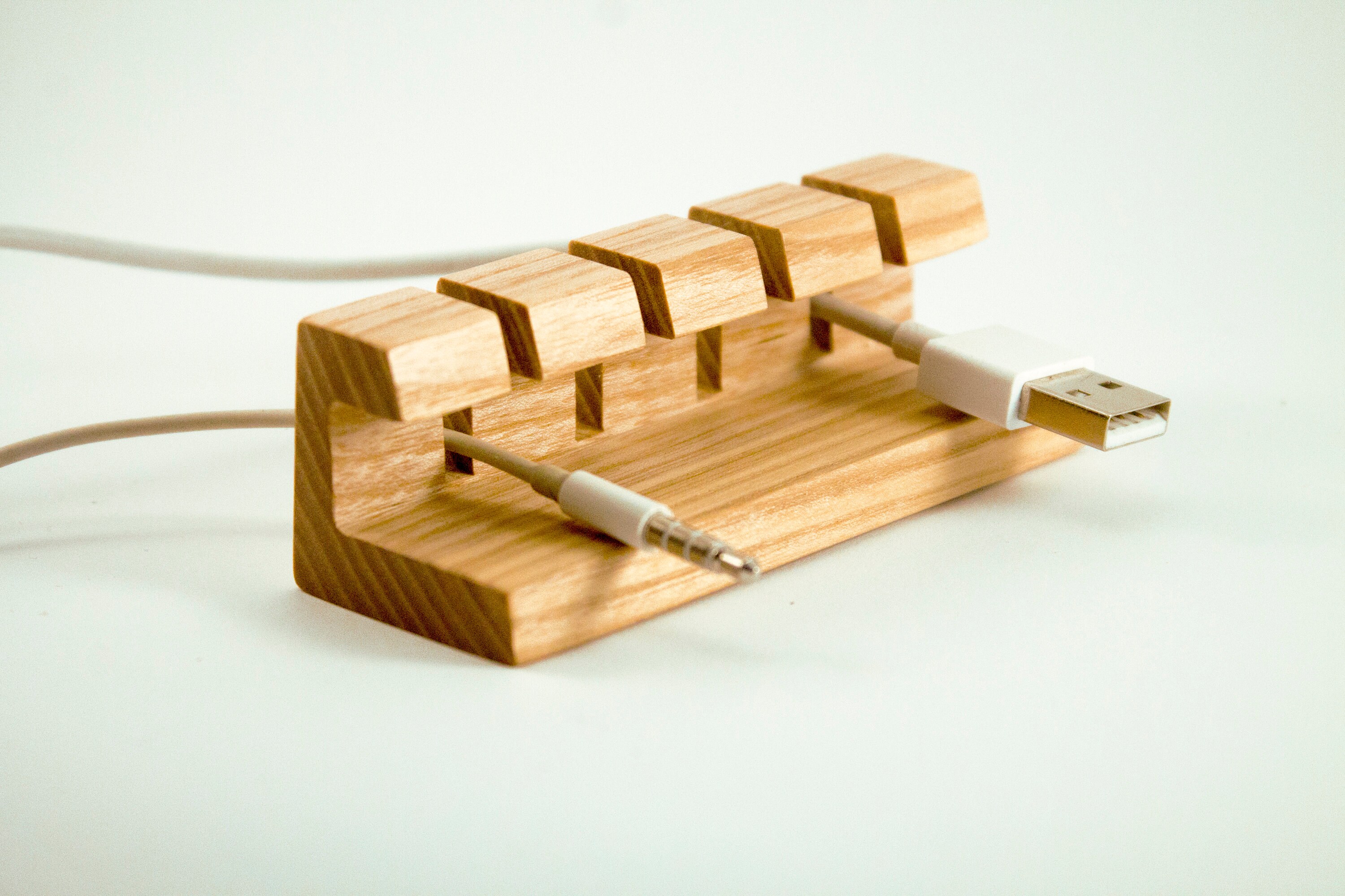 Wooden Cord And Cable Organizer For Laptop Computer Mac Quirky Etsy