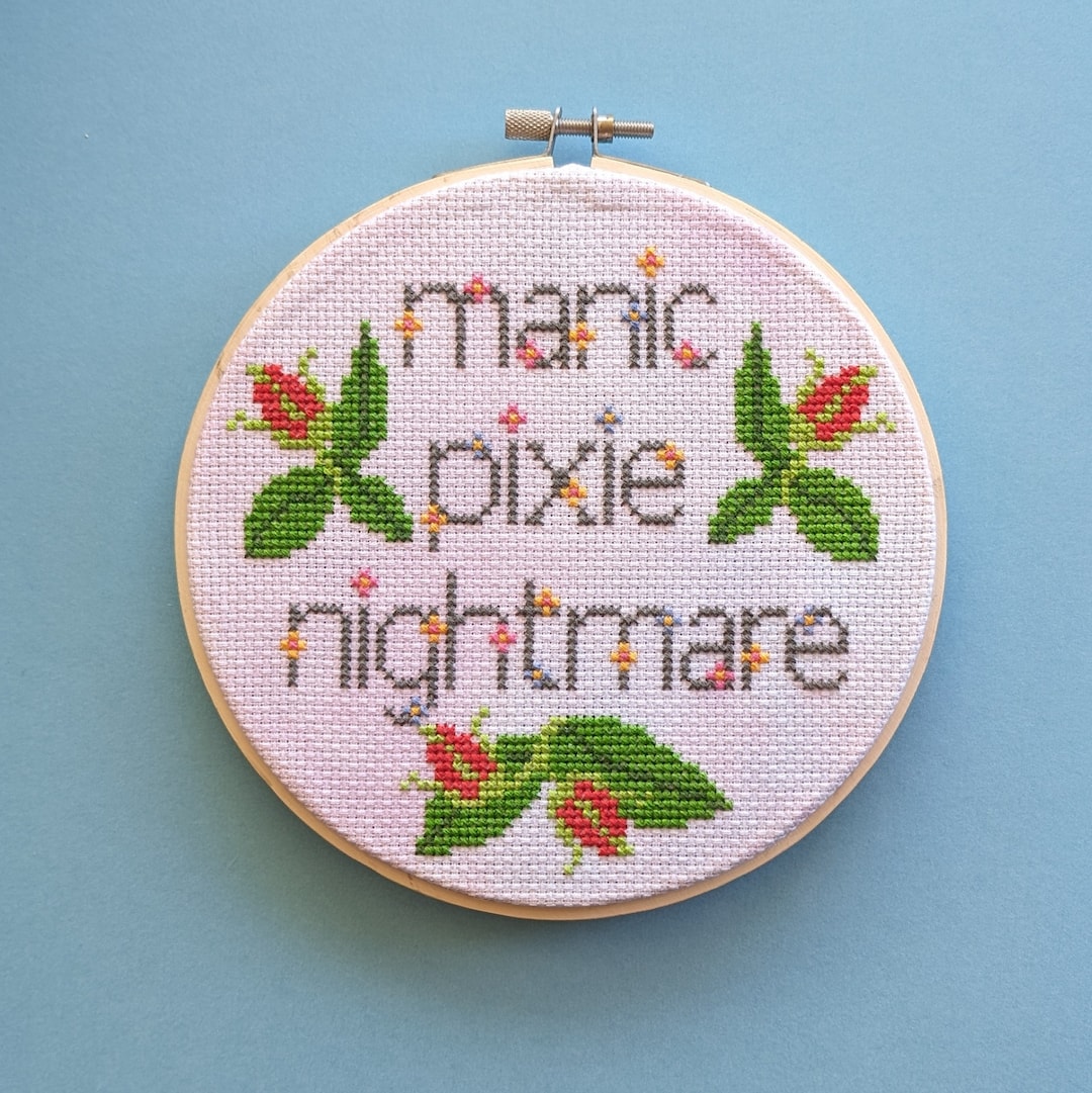 Manic Pixie Nightmare Cross Stitch Pattern - Instant PDF Download - Etsy