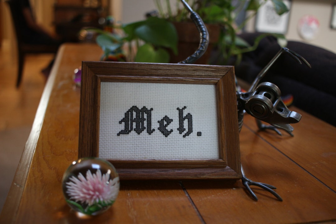 Meh Cross Stitch Pattern - Instant Download - Etsy