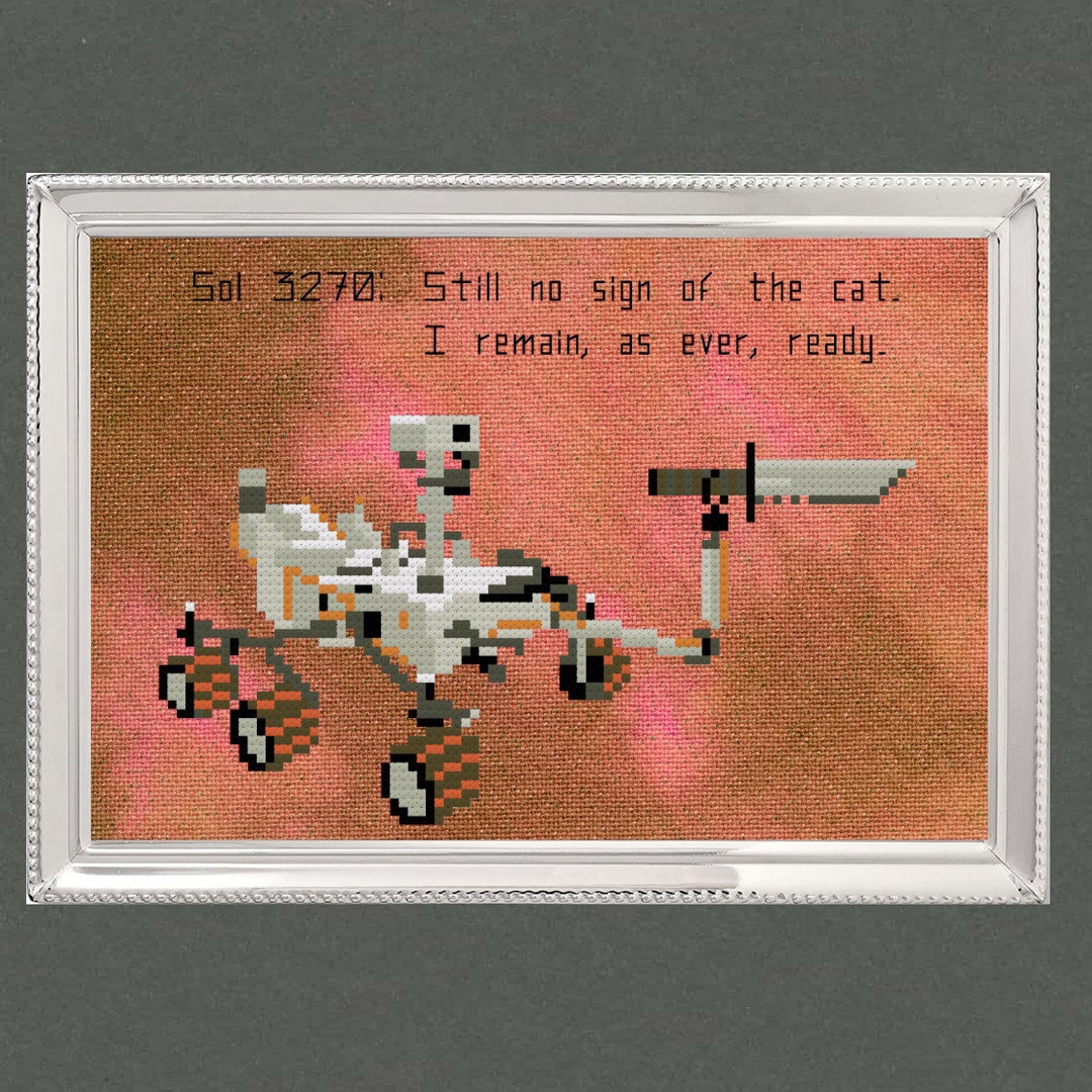 NASA Curiosity Mars Rover Cross Stitch Pattern Tribute Stitch - Instant ...