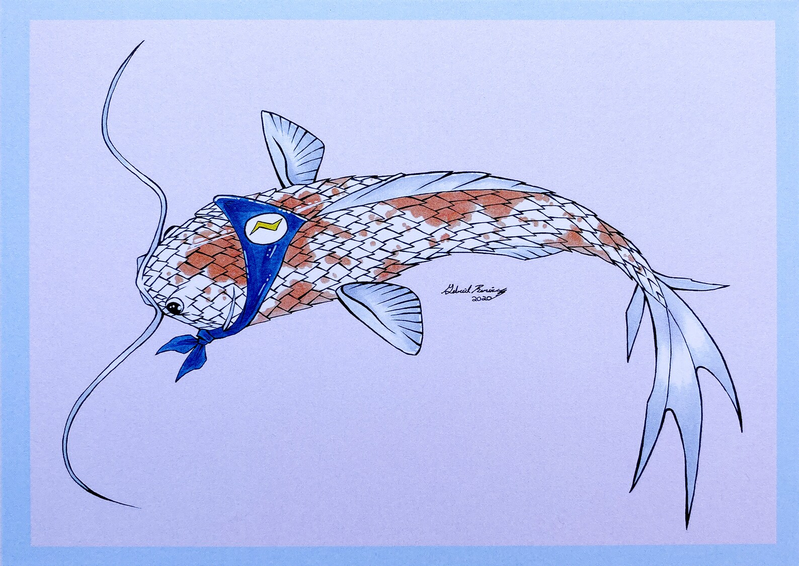Koi Fish Pastel Blue and Pink Art Prints - Etsy
