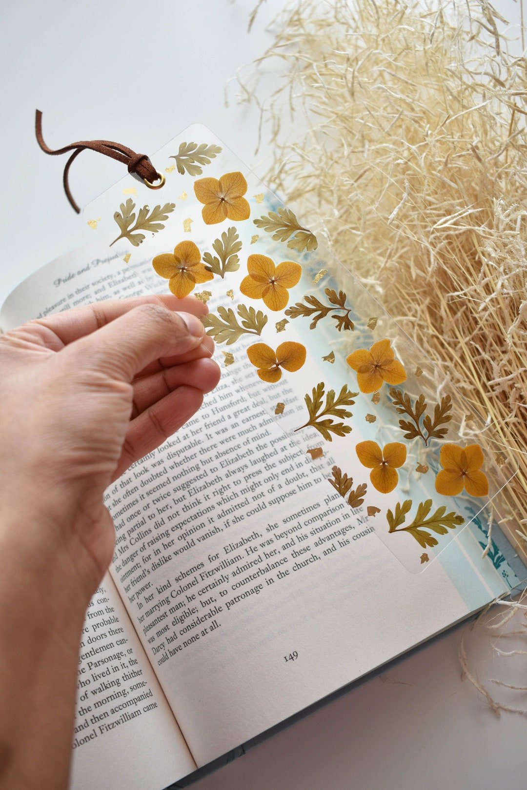 Pressed Flower Bookmark. Real Dried Flower Bookmark. Mother’s Day Gift ...