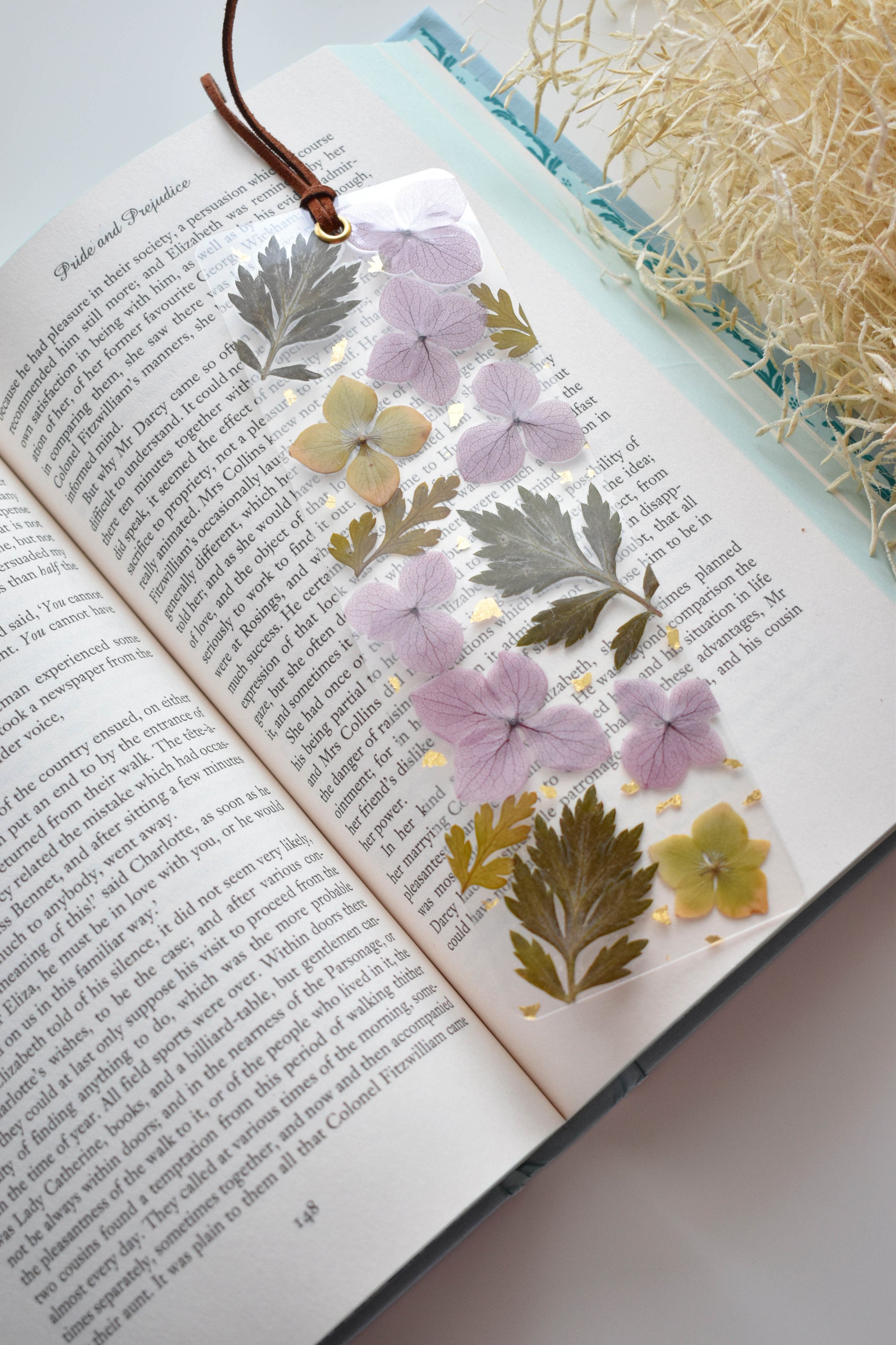 Pressed Flower Bookmark. Real Dried Flower Bookmark. Valentine’s Day ...