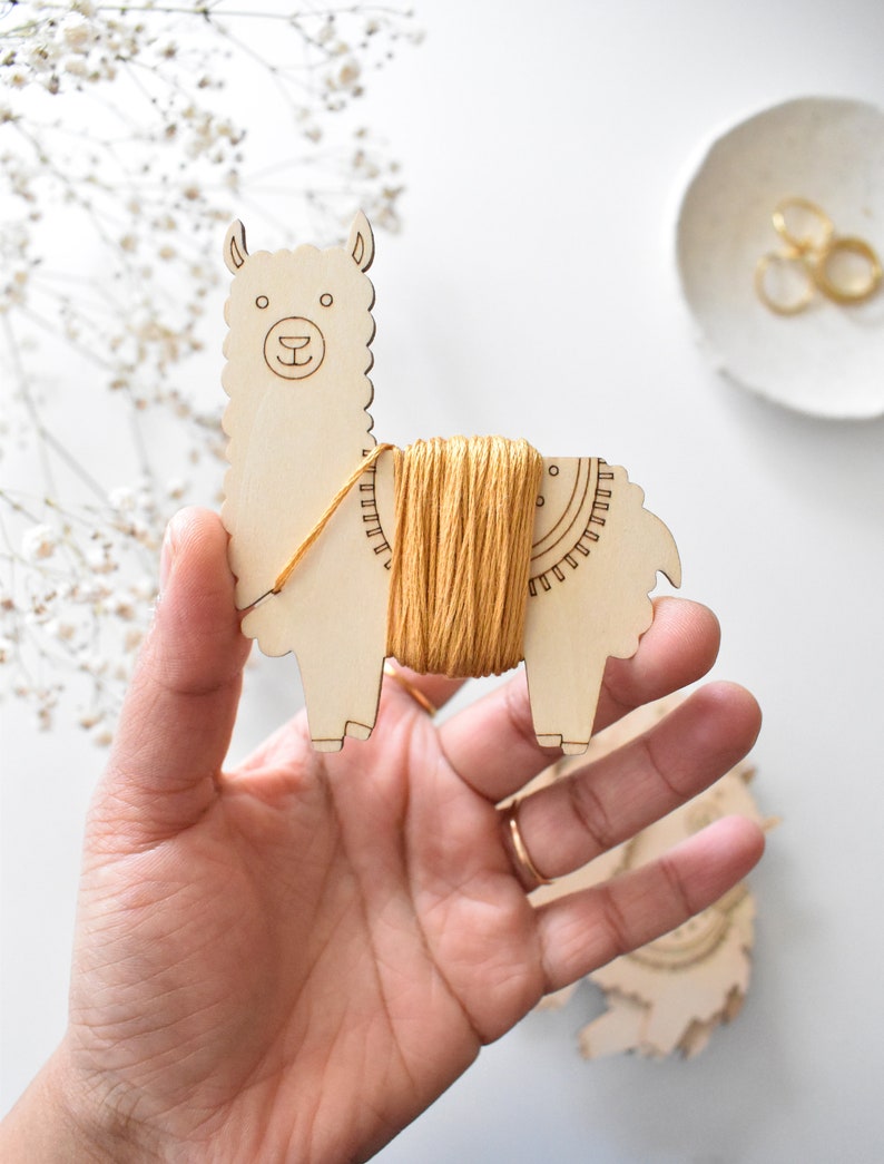 Llama Bobbins. Wooden Floss Holder. Thread Organizing Spools - Etsy