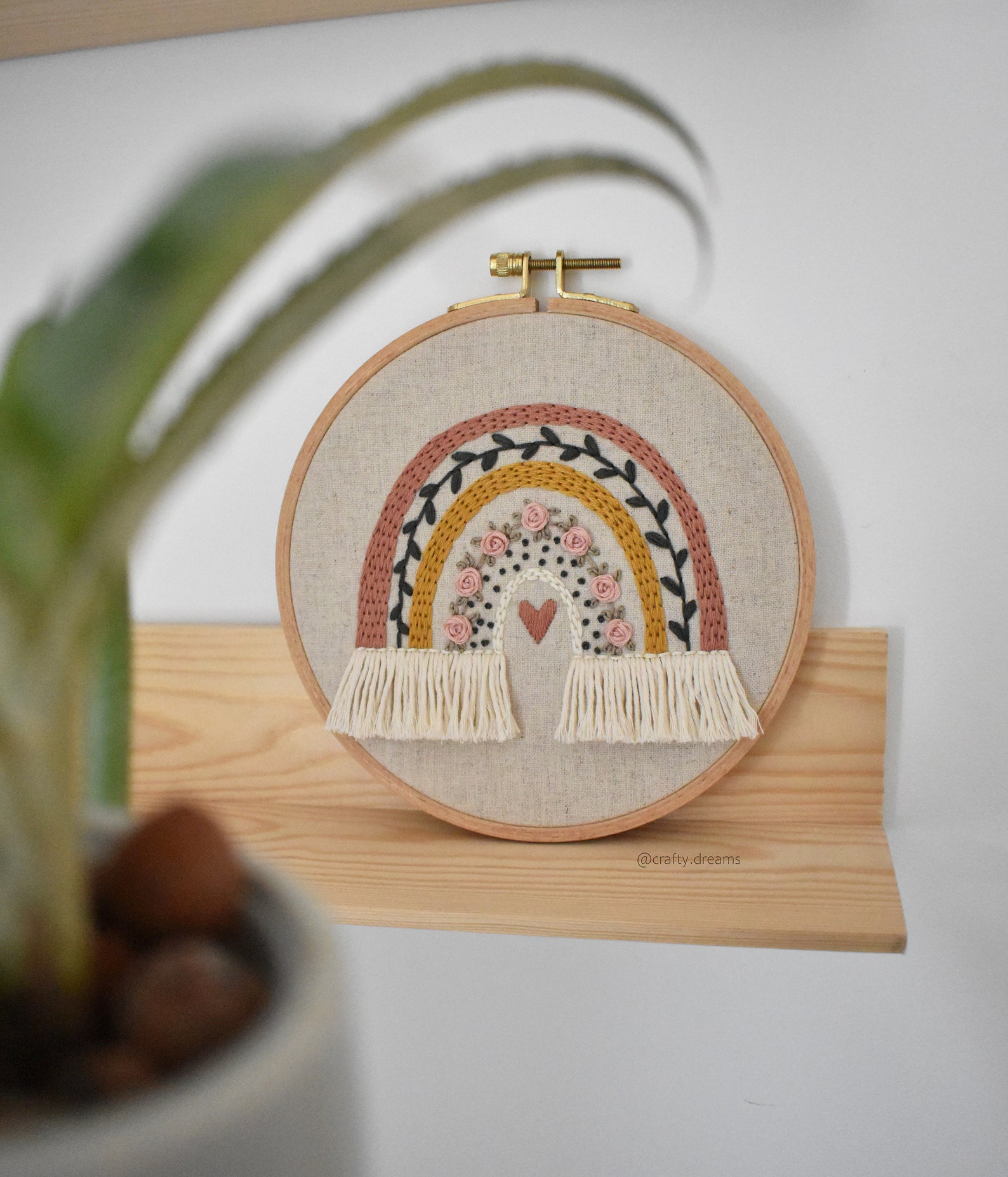 Rainbow Embroidery Hoop Boho Rainbow Embroidery Nursery - Etsy