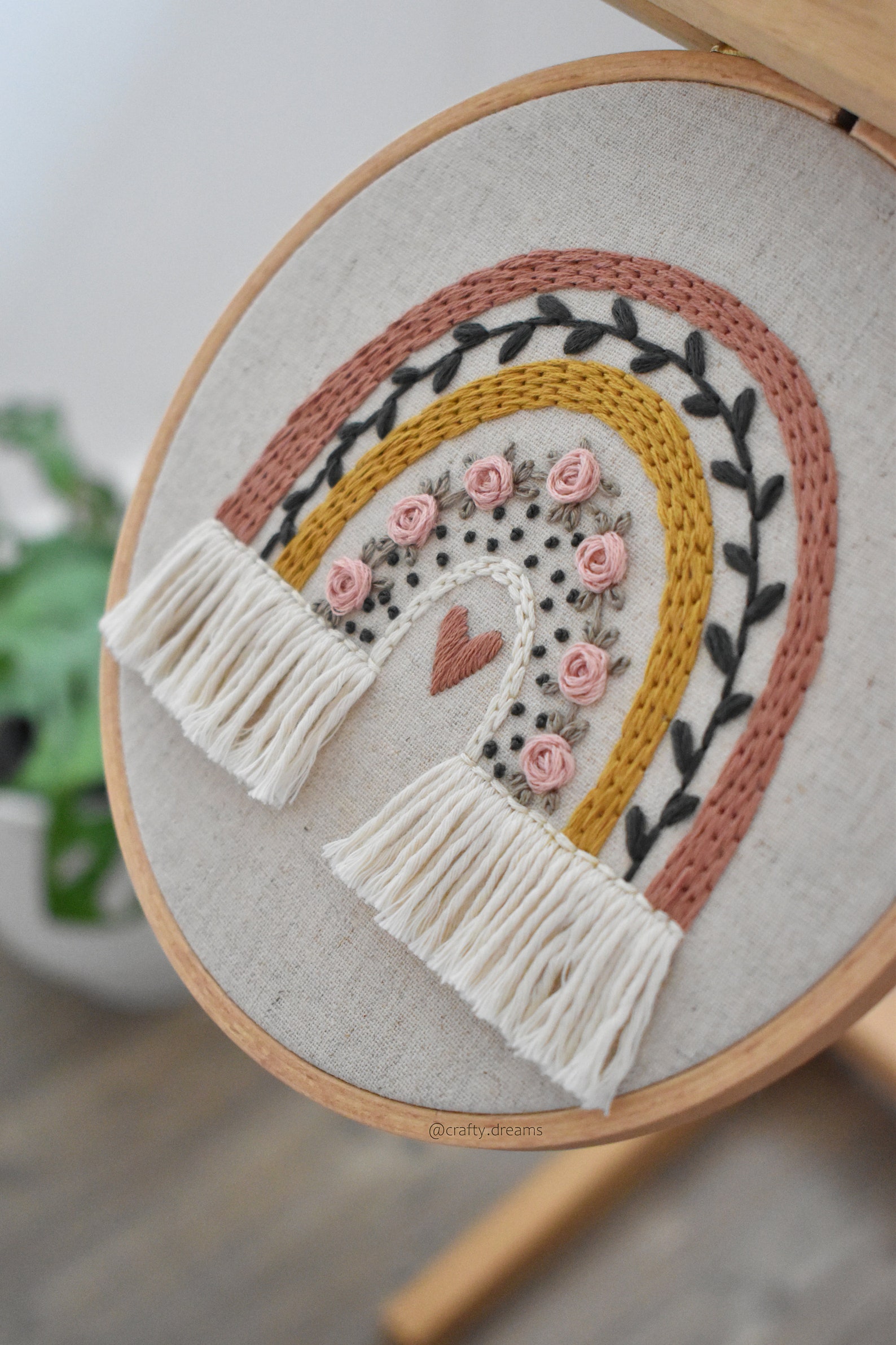 Rainbow Embroidery Hoop Boho Rainbow Embroidery Nursery - Etsy