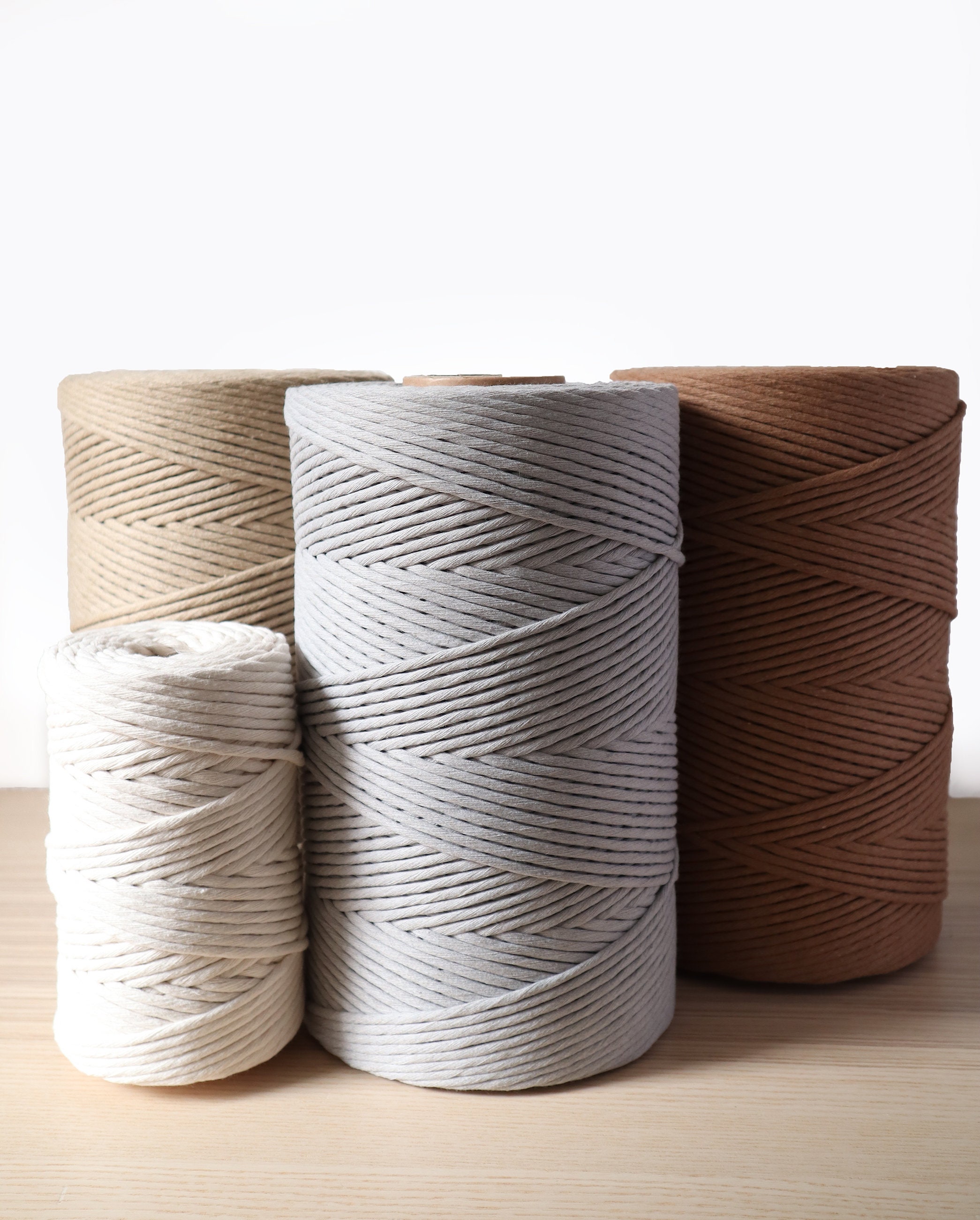 Macrame Recycled Cotton 4MM 100 m MACRAME Soft Cotton Cord 1 Single ...