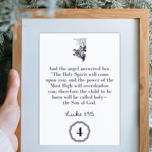 Advent Scripture Printable Cards, Bible Verse Cards for Christmas With ...