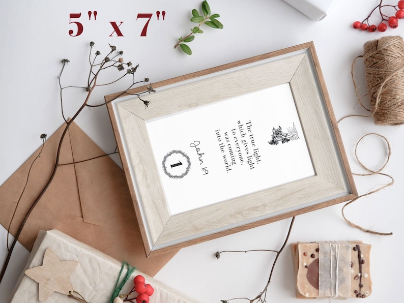 Advent Scripture Printable Cards, Bible Verse Cards for Christmas With ...