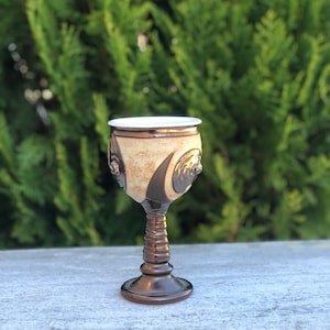 Unique Wine Glass, Wheelthrown Pottery Goblet, Long Stem Ceramic Cup ...