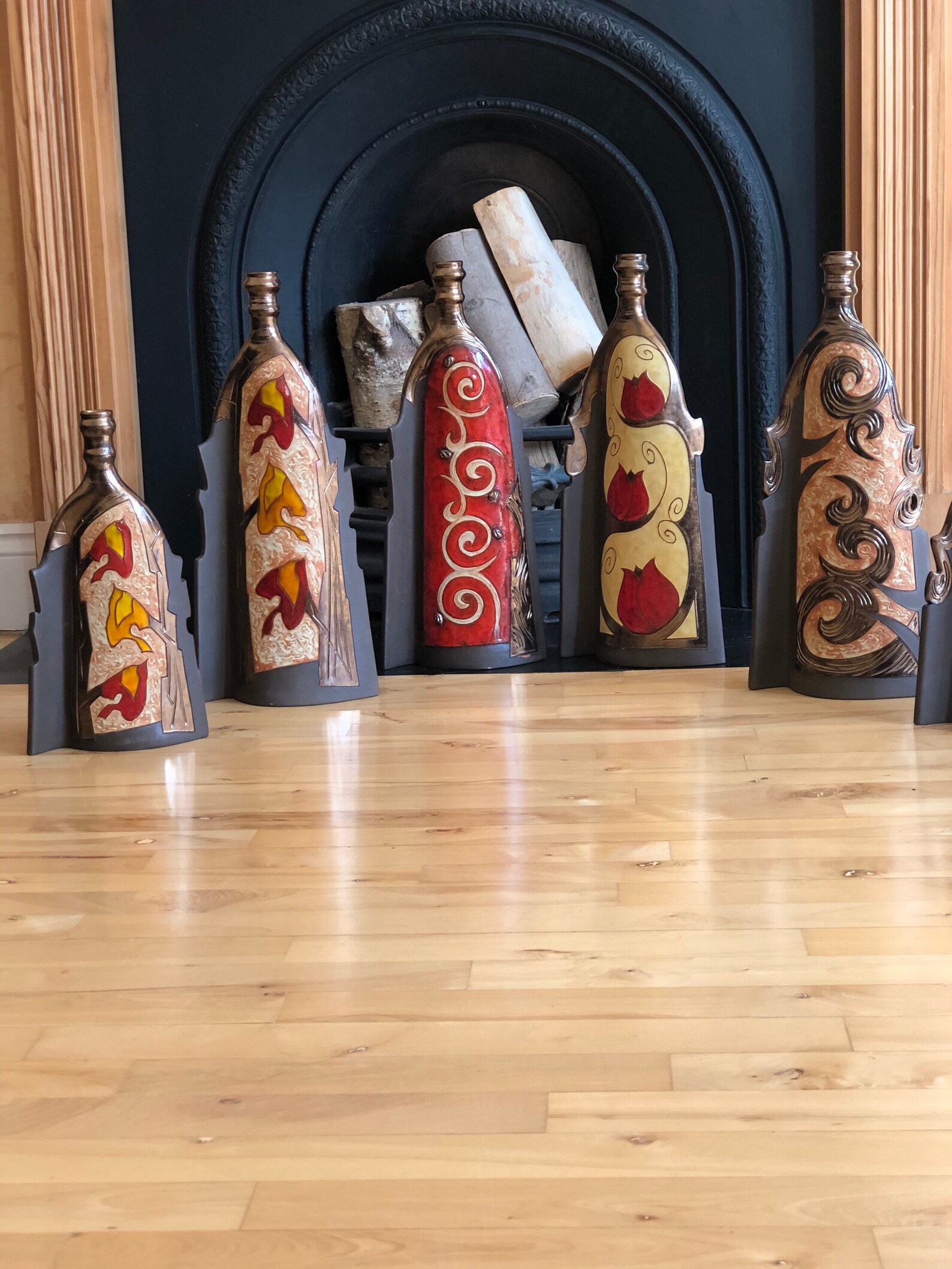 Handmade Ceramic Vase With Tulips Art Pottery Gift Stoneware | Etsy