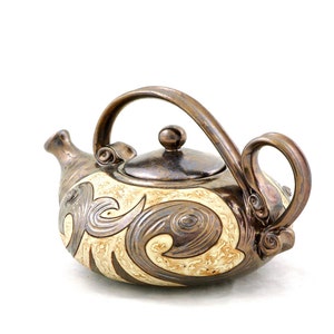 Unique Teapot, Rustic Earthenware Tea Maker, Art Pottery Kettle, Quirky ...
