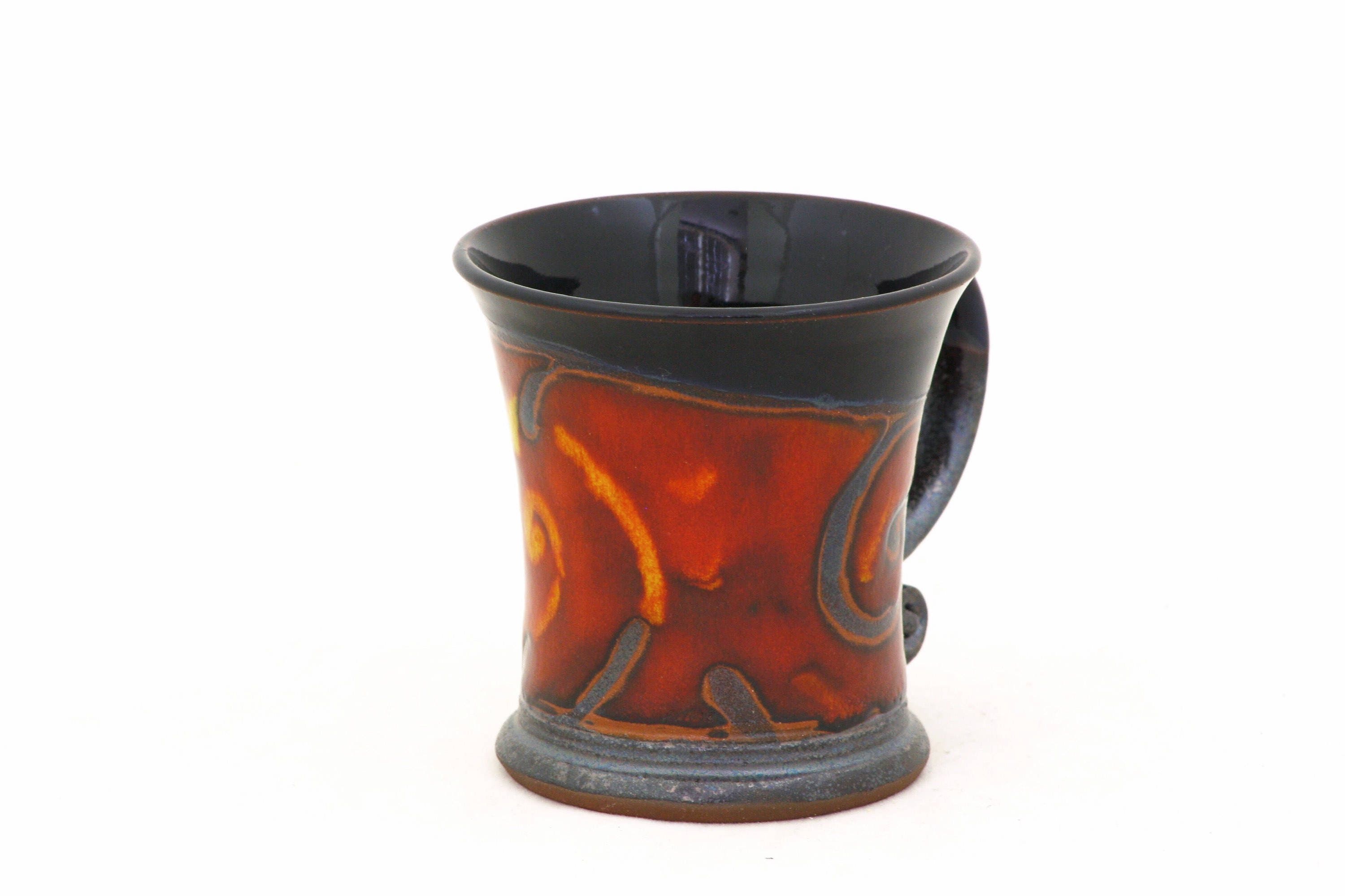 Handmade Pottery Coffee Cup Ceramic Espresso Cup Red and - Etsy UK