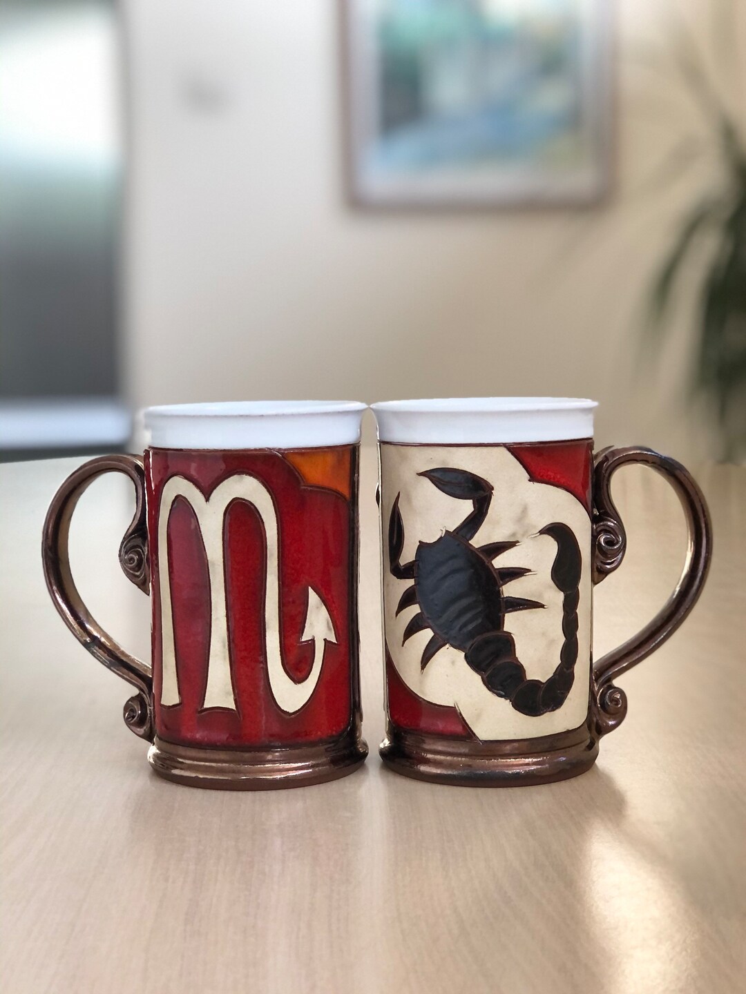 Scorpio Birthday Mug, Pottery Coffee Cup, Handmade Gift for Scorpio ...