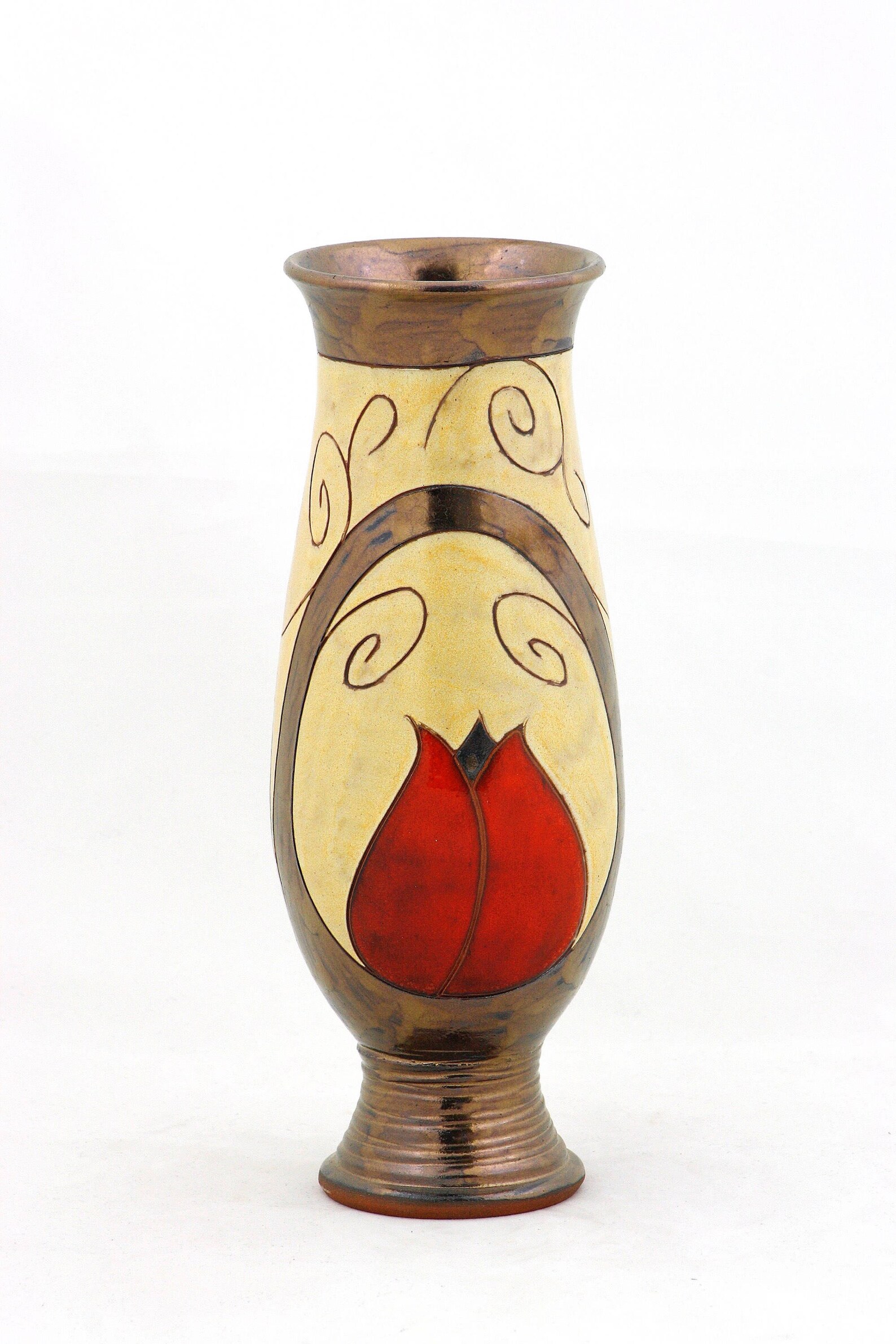 Large Ceramic Vase Handmade Flower Wheel Thrown Pottery Vase - Etsy UK