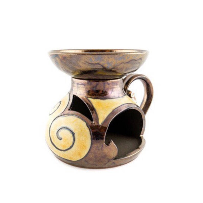 Aroma Lamp Pottery Essential Oil Diffuser Gold Pottery Oil | Etsy