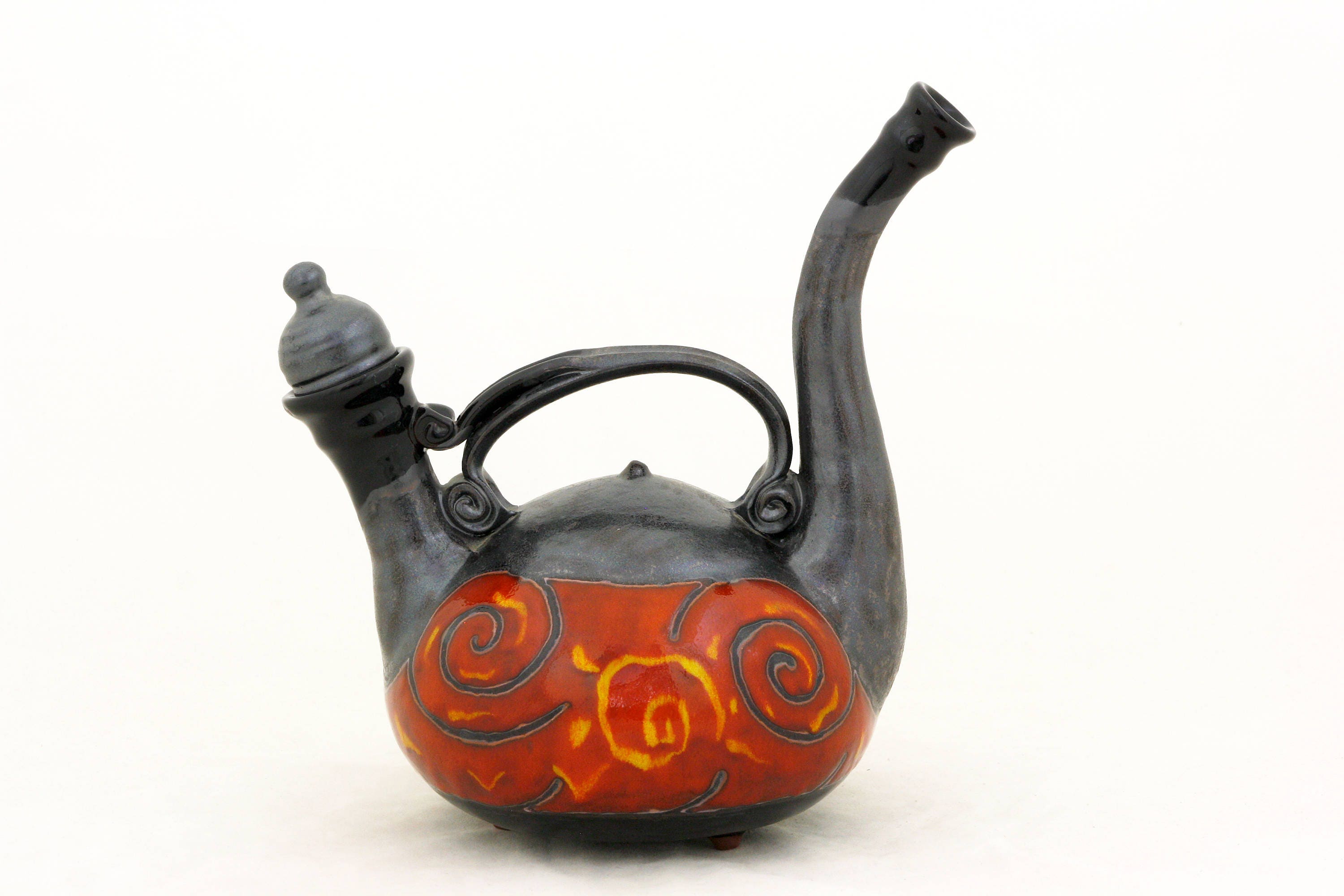 Unique Handmade Teapot Red Pottery Teapot Large Ceramic Tea | Etsy