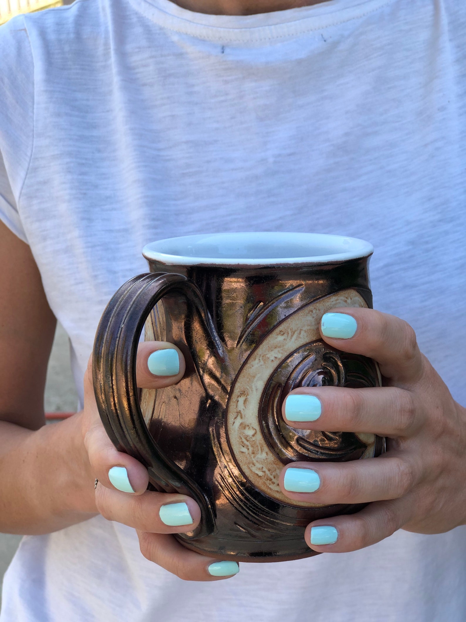 Hand Carved Pottery Beer Stein, Stoneware Mug, Father's Day Gift - Etsy