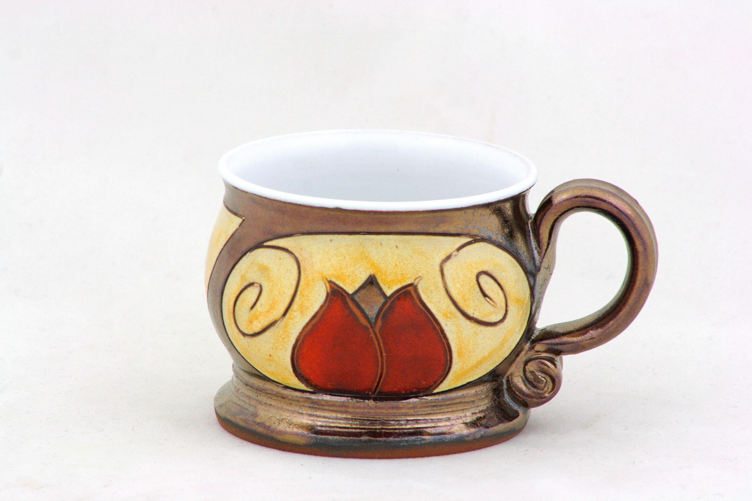 Coffee Mug Handmade Ceramic Flower Cup Tea Mug Tulip Mug - Etsy UK