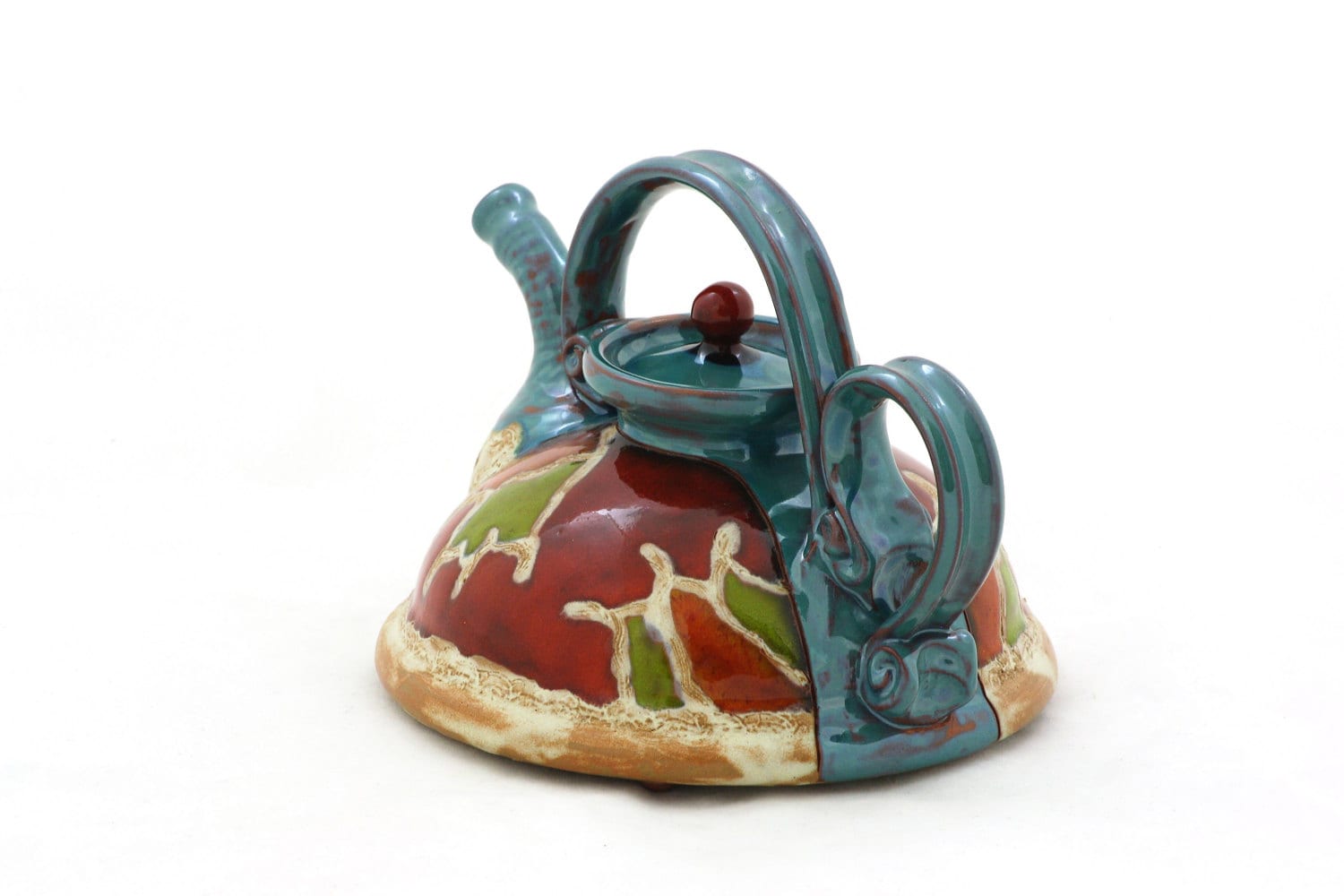 Turquoise Teapot Wheel Thrown Pottery Tea Pot Clay Teapot - Etsy