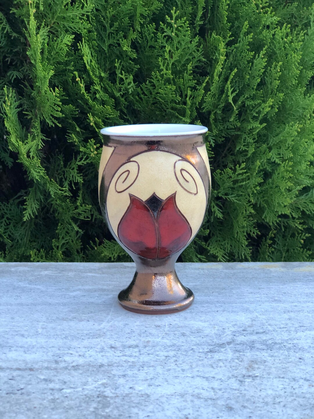 Unique Chalice, Tulip Wine Goblet, Ceramic Wine Cup, Handmade Pottery ...