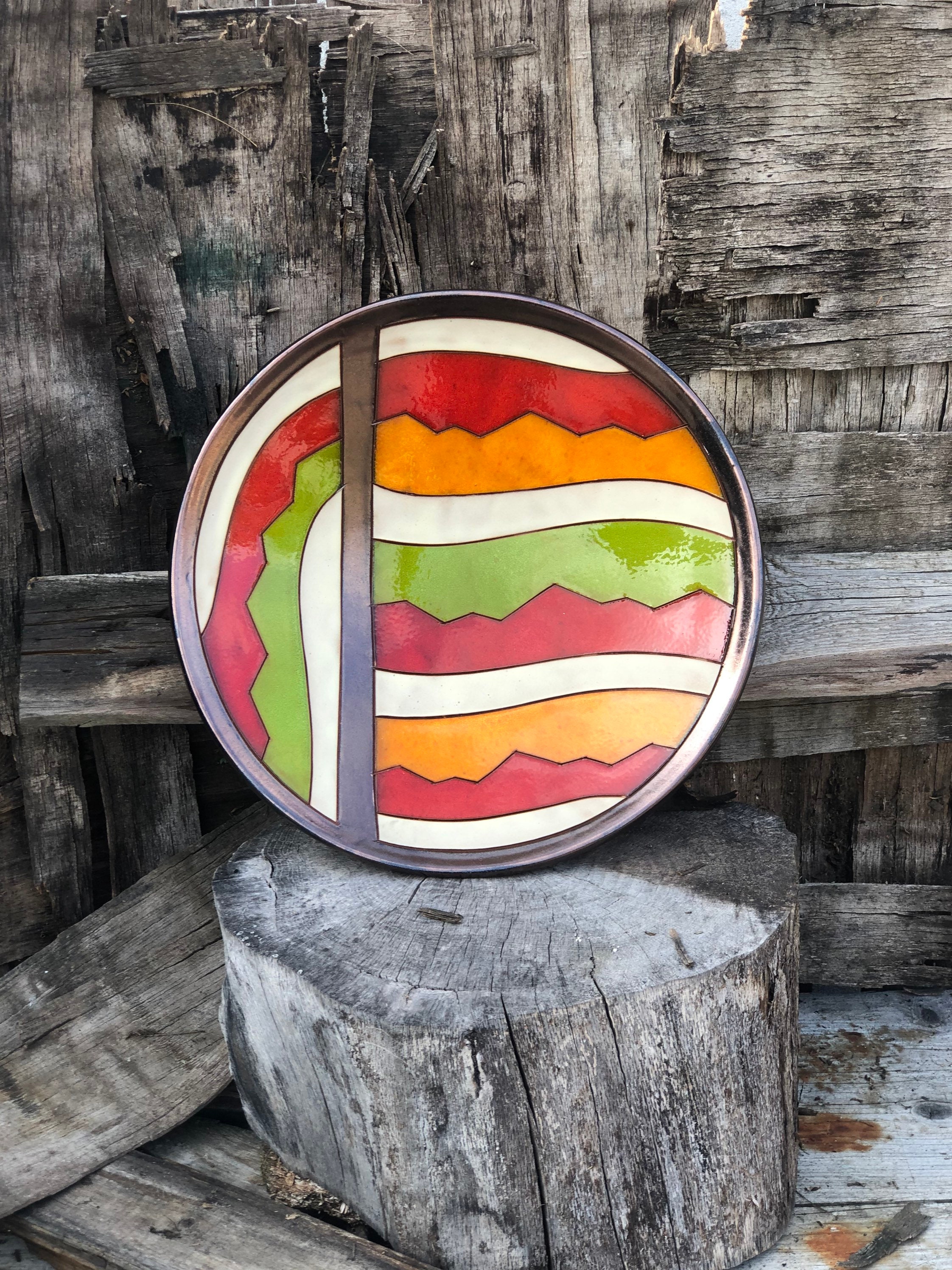 Wall Decor Plate Home Pottery Decor-Rustic Plate Pottery | Etsy